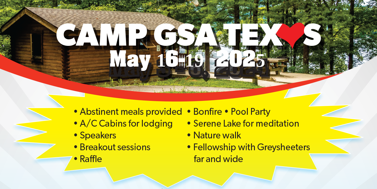 Camp GSA Texas-Recovery Events - GreySheeters Anonymous